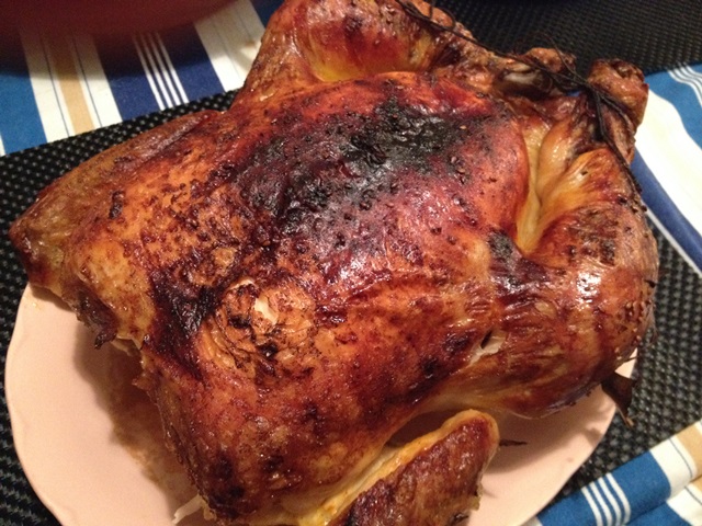 Salvadoran chicken with gravy. | well fed, flat broke